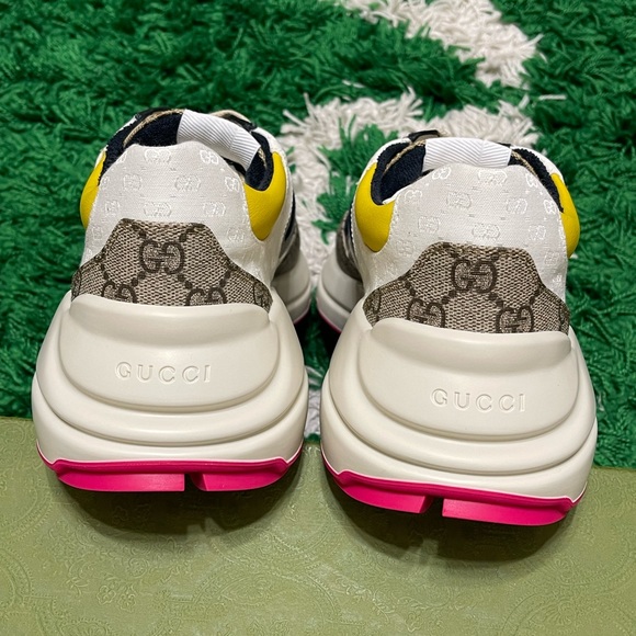 Gucci | Shoes | Gucci Rhyton Monogram Pink Mutli Sneaker | Poshmark